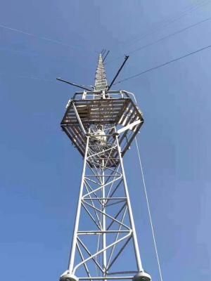 China 50m Electric Communication Mast Guyed Lattice Tower for sale