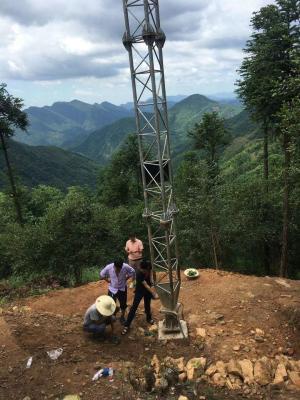 China Triangular Microwave Antenna 5g Guyed Wire Tower for sale