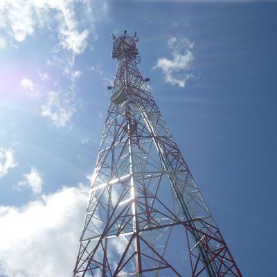 China Tubular Telecom Mobile Mast 50m Lattice Steel Towers for sale