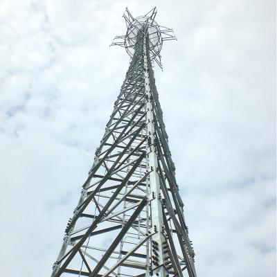 China ISO 90m Galvanized 3 Legged Lattice Mast Tower for sale