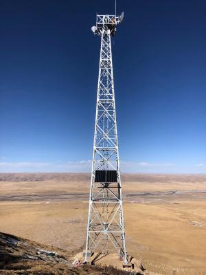 China 100m Q235 Self Supporting Steel Tube Three Legged Tower for sale