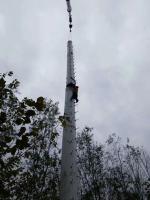 China Q235 Industry Octagonal Antenna 15M Monopole Telecommunications Tower Pole For Broadcasting for sale