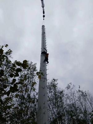 China Q235 Industry Octagonal Antenna 15M Monopole Telecommunications Tower Pole For Broadcasting for sale