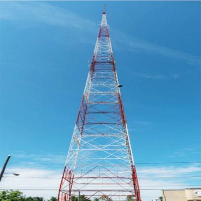 China 80m Galvanized Telecom Angle Steel Q235 4 Legged Tower for sale