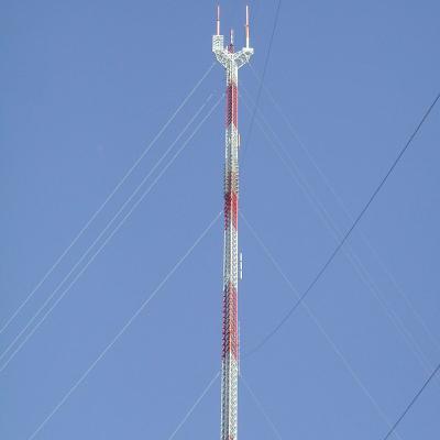 China Hot Dip Galvanized 40m Tubular Antenna Tower Guyed for sale