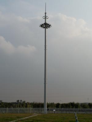 China 40m Monopole Antenna Tower Hot Dip Galvanized Octagonal Tapered for sale