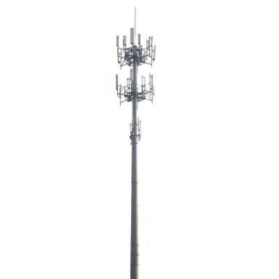 China Powder Coated Steel Monopole Tower Broadcasting / 4g / Cell Phone Signal for sale