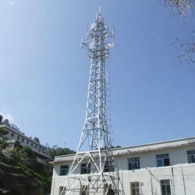China 3 Leg Triangle Free Standing Antenna Mast Tower Cell Angle Lattice Galvanized Steel for sale