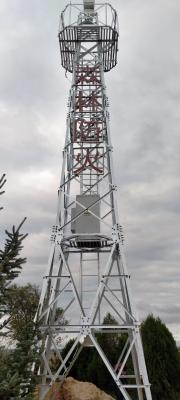 China Forest Fire Observation Galvanized Steel Towers Monitoring Four Foot for sale