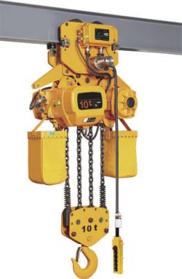 China 10 T Electric Chain Fall HSZ Type Construction With Travel Trolley for sale