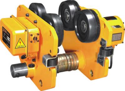 China 10T Travel Trolley Electric Chain Hoist Steel Yellow With Suspension Hook for sale