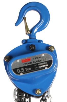 China Industrial Crane Hoist Parts 0.5 Ton Manual Chain Block Approved CE GS for sale