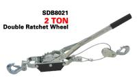 China 2 tonne Manual Hand Power Puller , Single / Double Ratchet Wheel Cable Hoist Puller for sale