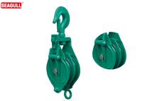 China 0.5t To 10t Double Sheave Block Pulley Green Painted Open Type for sale