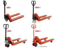 China 1150mm Fork Lift Manual Hand Pallet Truck with 1 Ton Load Capacity for sale