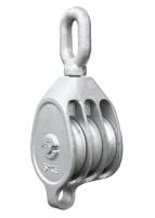 China Chrome Painting Single / Double / Triple Snatch Block Pulley With Hook Manual for sale