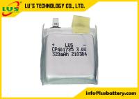 China CP401725 Thin Battery For Trackable Smart Label 3.0 Volt 320 Mah Flexible Lithium Manganese for sale
