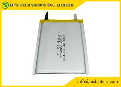China 900mah 3 Volt Ultra Thin Battery CP155070 Lithium Manganese Battery for sale
