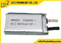 China CP702440 LiMnO2 Battery Ultra Thin Cell 3.0V 1500mAh For Portable Listening Device for sale