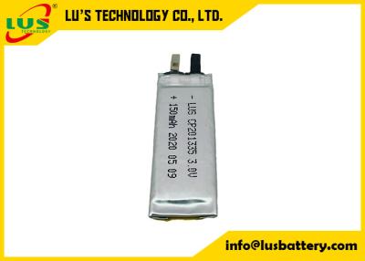 China 3.0 Vlot Li Mno2 Battery 150mah Limno2 Pouch Cell Flexible Housing CP201335 for sale