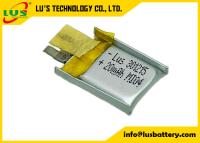 China Rechargeable Ultra Thin Lipo Battery 8mah - 110mah 3.7v Lithium Polymer Cell for sale