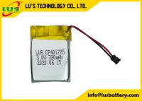 China CP401725 3v 320mah Soft Packed LiMnO2 Battery With Custom Terminals for sale