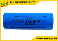 China ER17505 Size A 3.6V 3.6Ah Non Rechargeable Battery 17505 ER17505 Li-SOCl2 Cylindrical Battery for sale