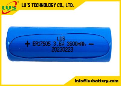 China ER17505 Size A 3.6V 3.6Ah Non Rechargeable Battery 17505 ER17505 Li-SOCl2 Cylindrical Battery for sale