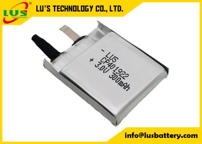 China Lithium Battery CP402022 3.0V 300mah Flexible Limno2 Battery CP402025 Flat Thin Cell for sale