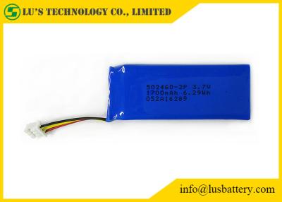 China LP502460 Light Weight Rechargeable Lithium Polymer Battery 2P 3.7V 1700mah lithium battery for sale