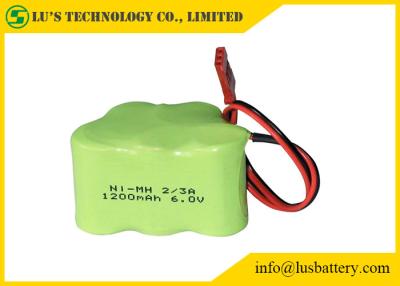 China 6V NIMH 1.2 V Rechargeable Battery Nickel Metal Hydride Size 2/3A 1200mah for sale