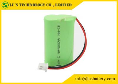 China NIMH AA300mah 1.2 V Rechargeable Battery High Energy Density With Wires / Connector for sale