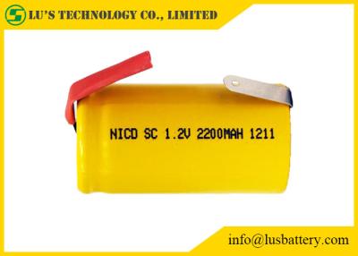 China Multi Function Sub C 1.2 Volt Battery / Sub C 2200mah Nicd Rechargeable Battery for sale