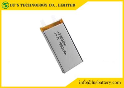 China 3.7v 1900mah Rechargeable Lithium Polymer Battery LP803466 lithium ion battery 3.7v rechargeable cell for sale