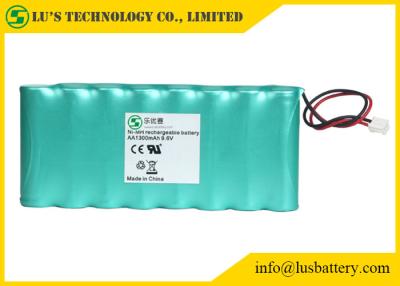 China 9.6V 1300mah AA NIMH Rechargeable Battery Pack OEM / ODM Acceptable for sale