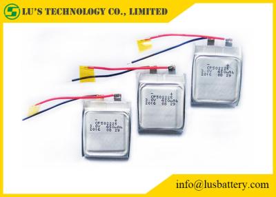 China CP502225 3.0v 450mah lithium battery for Wearable Intelligent Hardware for sale