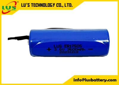 China Non-Rechargeable battery 3600mAh 3.6 volt ER17505 Lithium Thionyl Chloride Battery customized terminals for sale