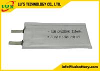 China Lithium Soft battery Cp123040 litlhium manganese battery 210mAh 3V thin cell battery for sale