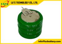 China NIMH 3.6V 250mAh Rechargeable Battery Pack 250H Button Cell with Solder Pins OEM/ODM for sale