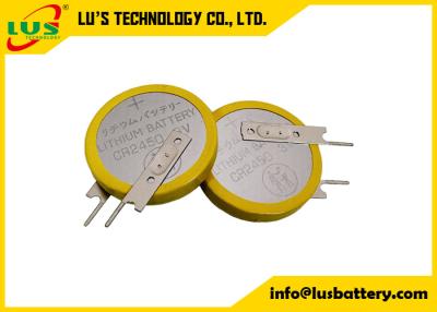 China 3 Volt 600mah lithium button battery CR2450 pin lithium battery customization for sale