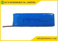 China 3.0v 2100mah Thin Lithium Battery CP802060 Prismatic Flat Limno2 Batteries for sale
