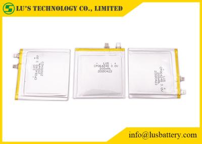 China Ultra Slim Battery 3.0V 200mah CP064248 limno2 batteries For Payment System for sale