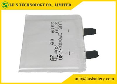 China Tag Battery 3.0 V Lithium Battery 35mah CP0453730 For Electronic Devices for sale