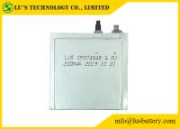 China CP074848 3.0V Lithium Limno2 Batteries 200mah LiMnO2 For ID Card for sale