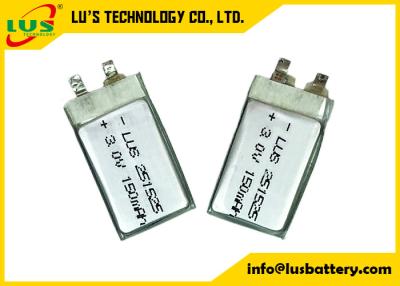China Limno2 3.0v 150mah Ultra Thin Battery CP251525 Pouch Cell for sale