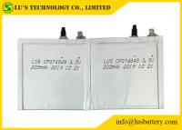 China CP074848 200mah 3.0V Lithium Limno2 Batteries For ID Card for sale