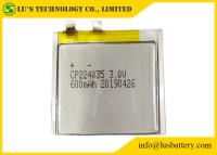 China ID Card CP224035 LiMnO2 Battery 600mah 3.0V For Alarm System for sale