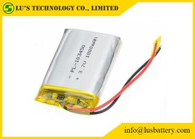 China 1800mah 3.7v Rechargeable Lithium Polymer Battery LP103450 Lipo Length 50.5mm for sale