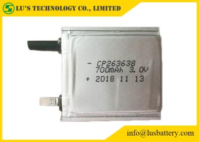 China 700mAh 3.0V Ultra Slim Primary Lithium Battery CP263638 For RFID for sale