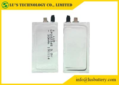 China CP042345 Prismatic Limno2 Thin Battery 3.0V 30mAh Non Rechargeable for sale